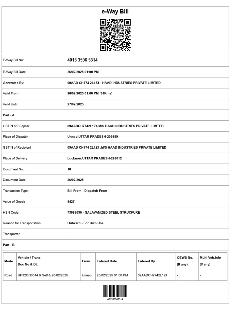 E-Way Bill System haad Challan10 | PDF