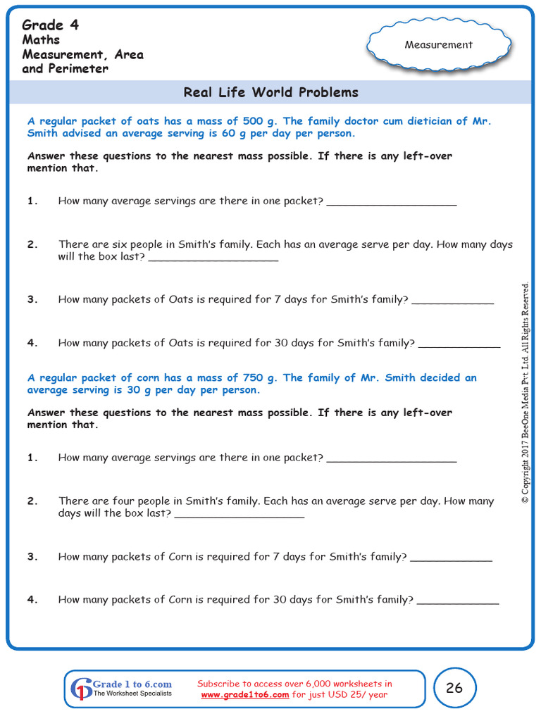 Real Life Word Problems in Measuring Mass | PDF