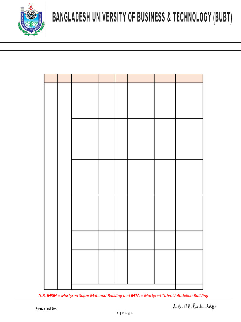 Mid-Term Examination Schedule, Spring-2025, Evening Program | PDF