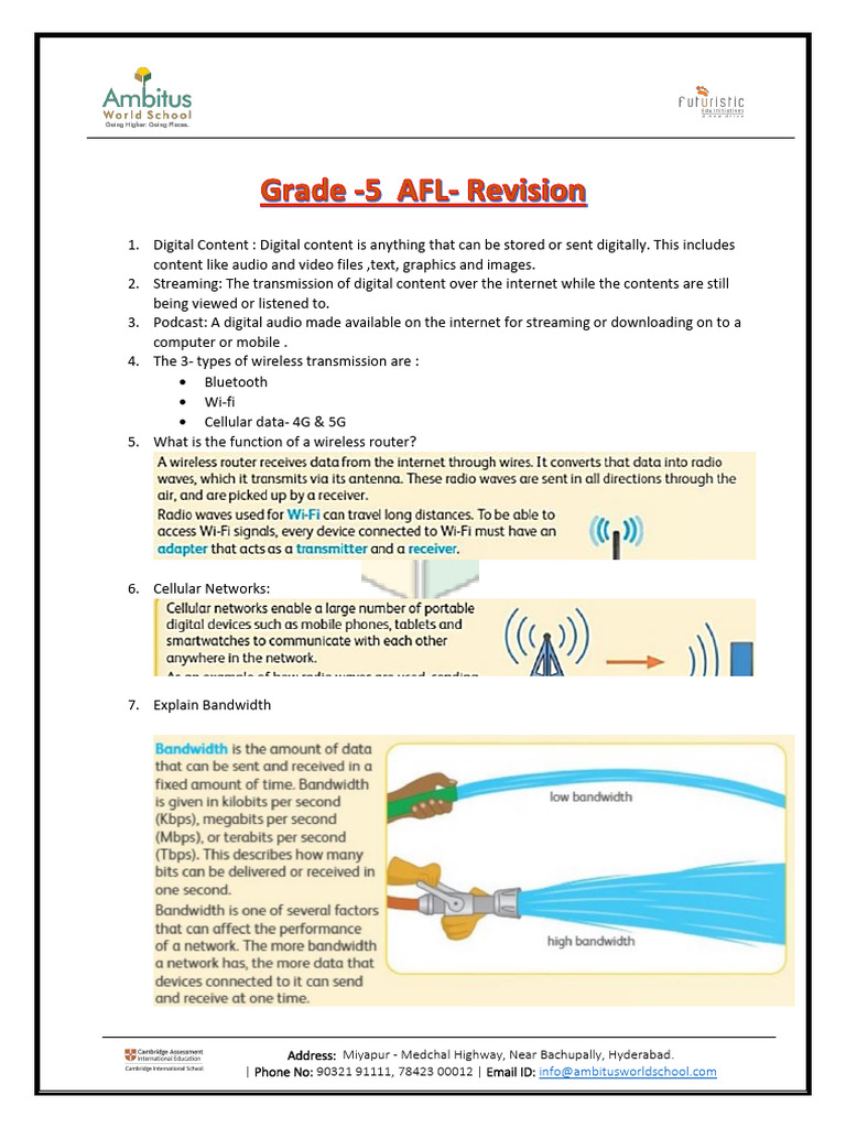 Grade5afl3revision | PDF | Authentication | Computer Network