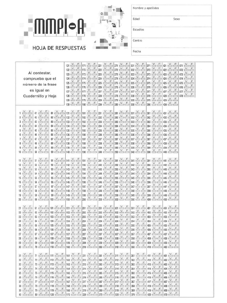 pdfcoffee.com_hoja-respuestas-mmpi-a-2-pdf-free | PDF