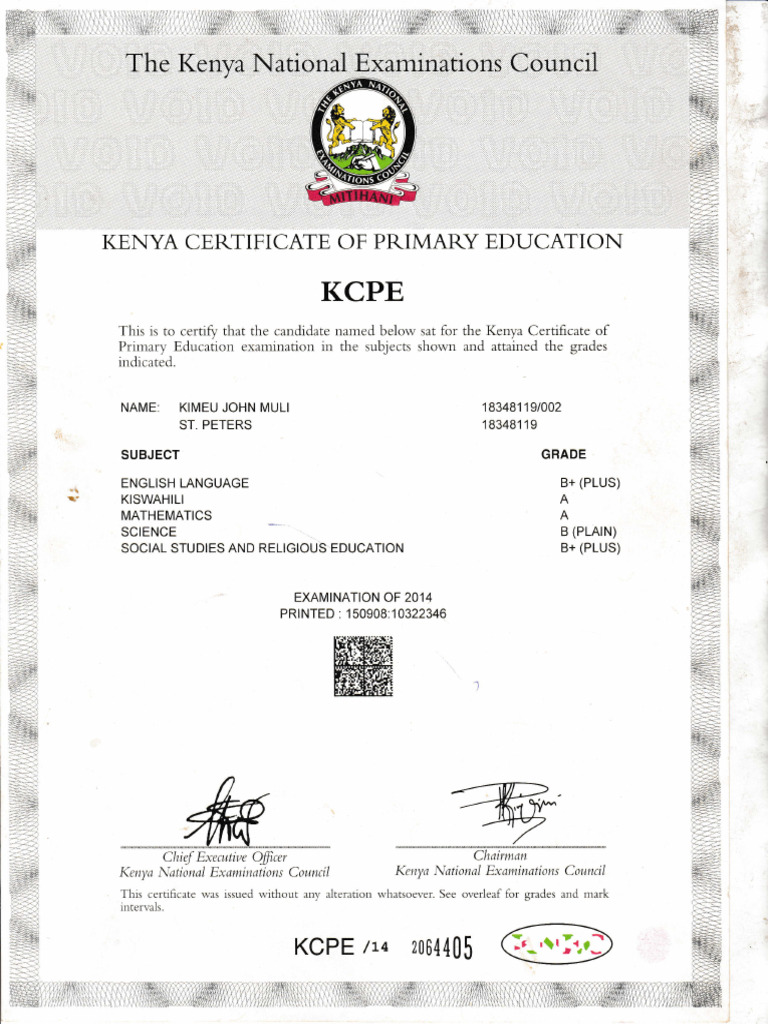 Kcpe John | PDF