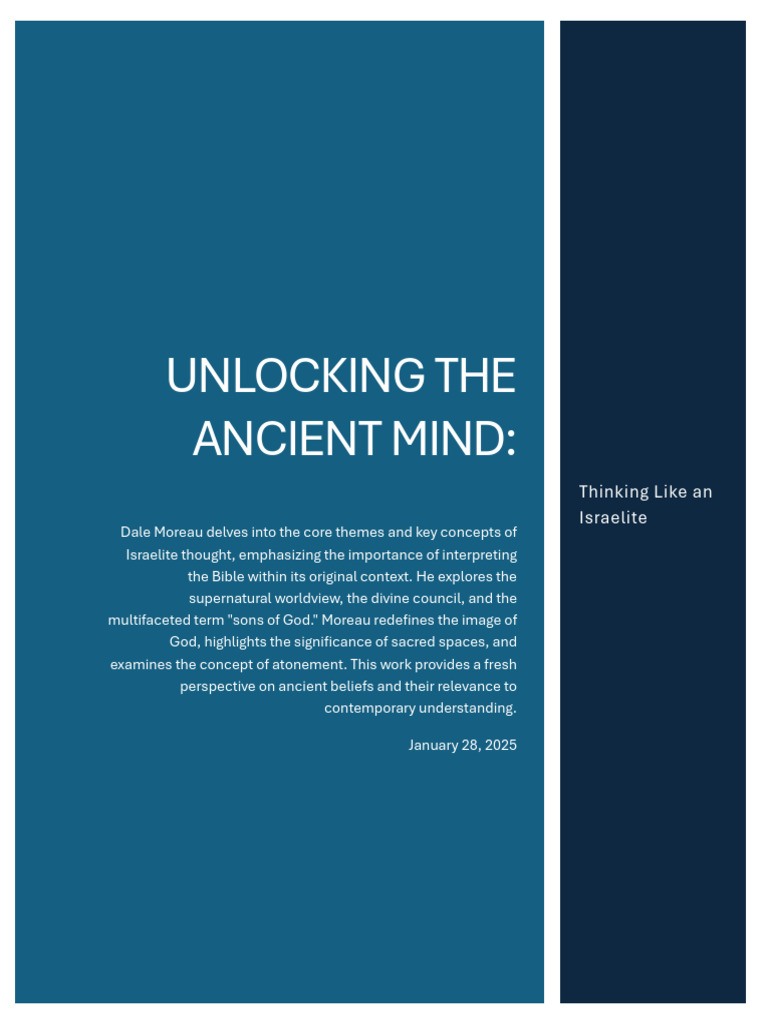 Unlocking The Ancient Mind: Thinking Like An Israelite | PDF | Sacrifice | Genesis Creation ...