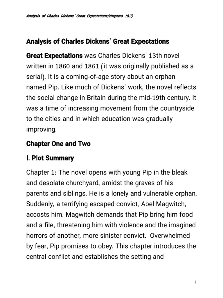 Analysis of Charles Dickens' Great Expectations | PDF | Great Expectations