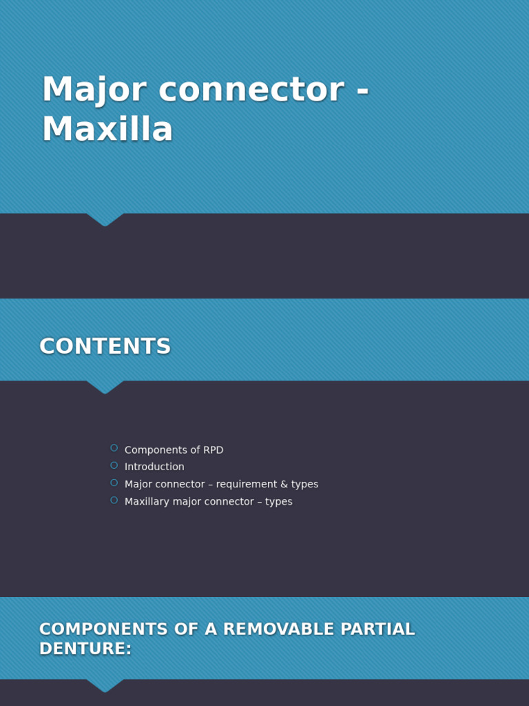 Maxilla Major Connector | PDF | Dentures | Dentistry Branches