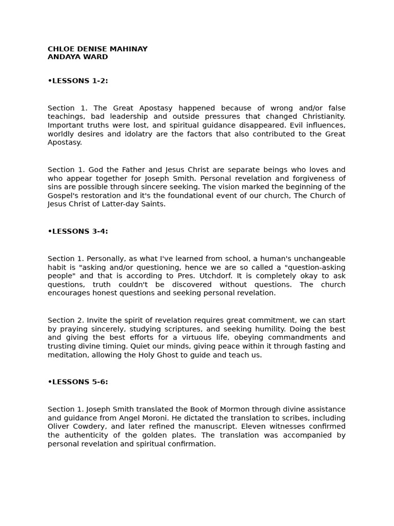 chloe | PDF | Book Of Mormon | Joseph Smith