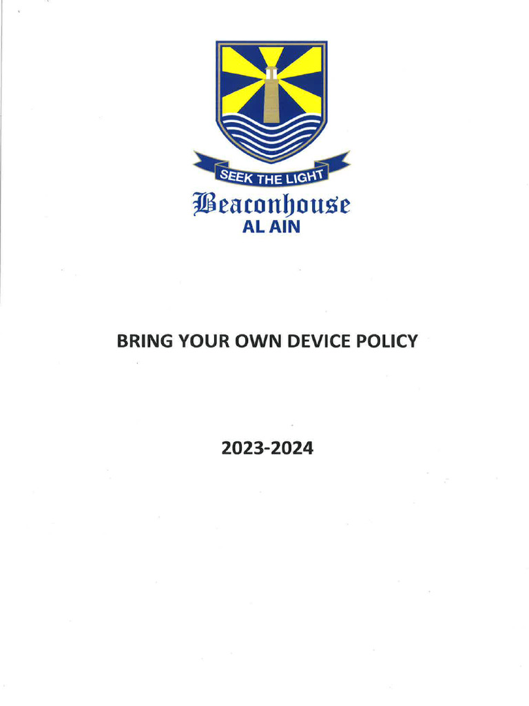 Bring Your Own Device Policy | PDF