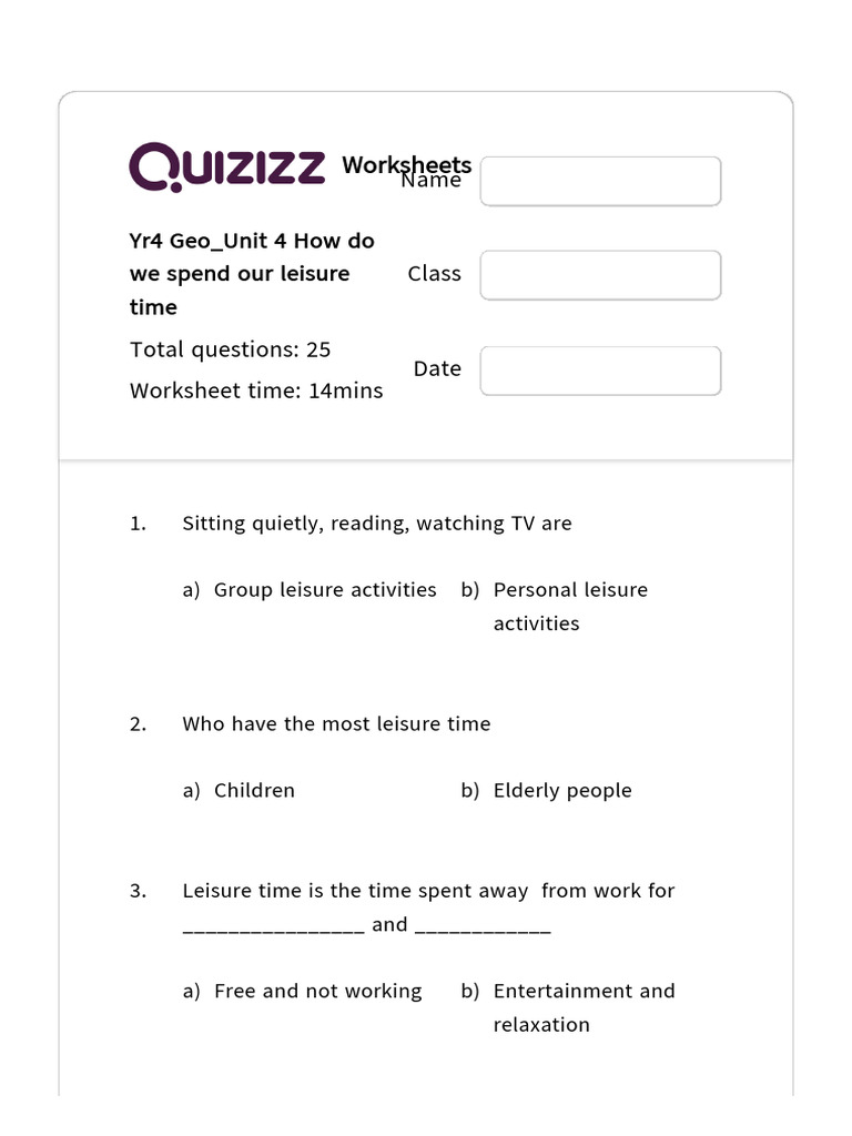 Understanding Leisure Time Activities | PDF | Recreation | Leisure