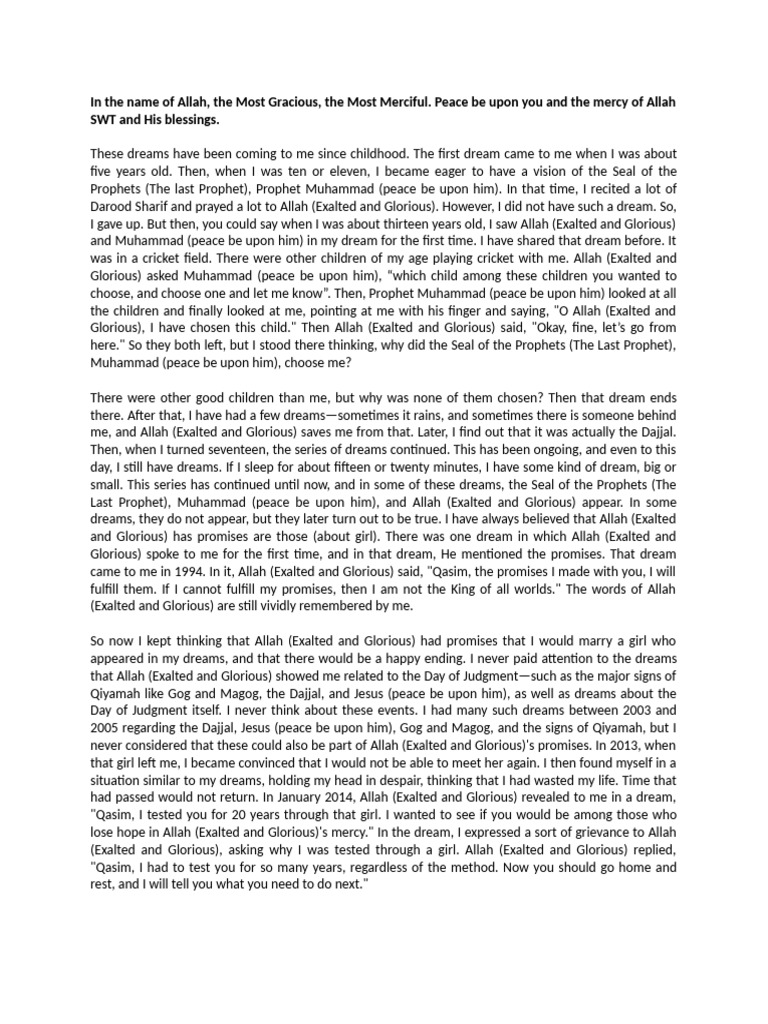 Divine Dreams and Prophetic Messages | PDF | God In Islam | Prophets ...