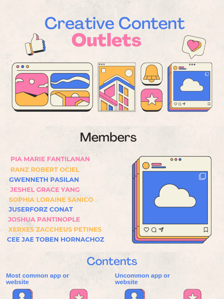 Group 5 Creative Content Outlets | PDF | Mobile App | Computing