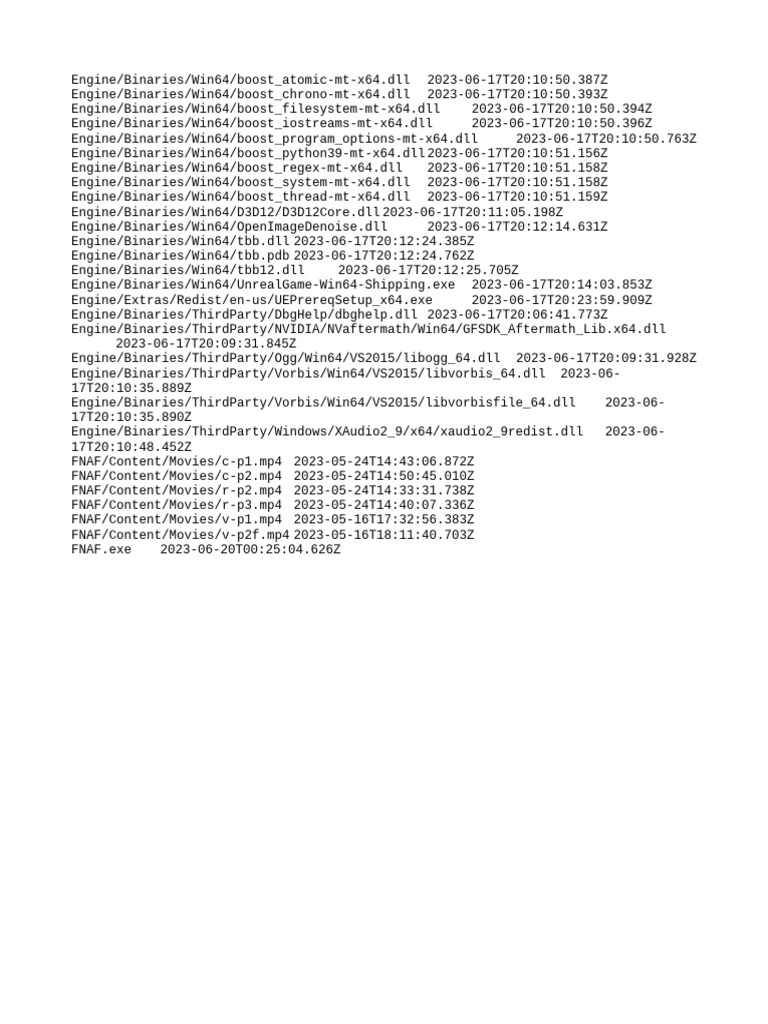 Manifest_NonUFSFiles_Win64 | PDF