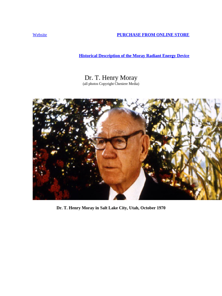 Dr. T. Henry Moray | PDF