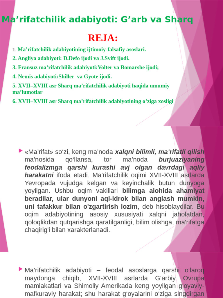 5 Mavzu Ma'Rifatchilik | PDF