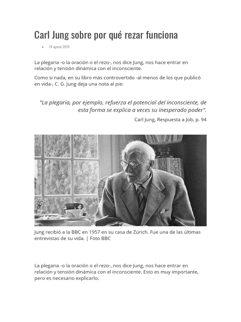 Rezar Carl Jung | PDF | Carl Jung | Oración
