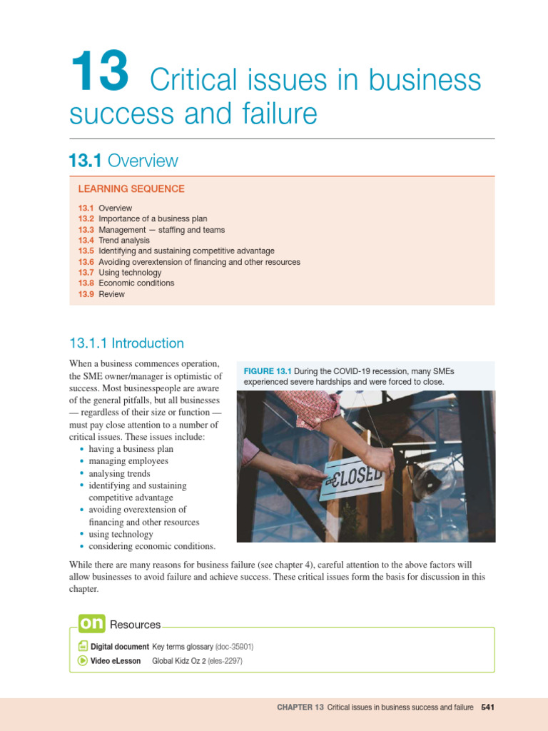 C 13 Critical Issues in Business Success and Failure | PDF ...