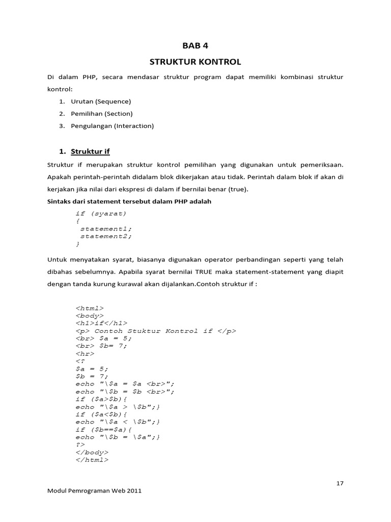 BAB4 Struktur Kontrol | PDF
