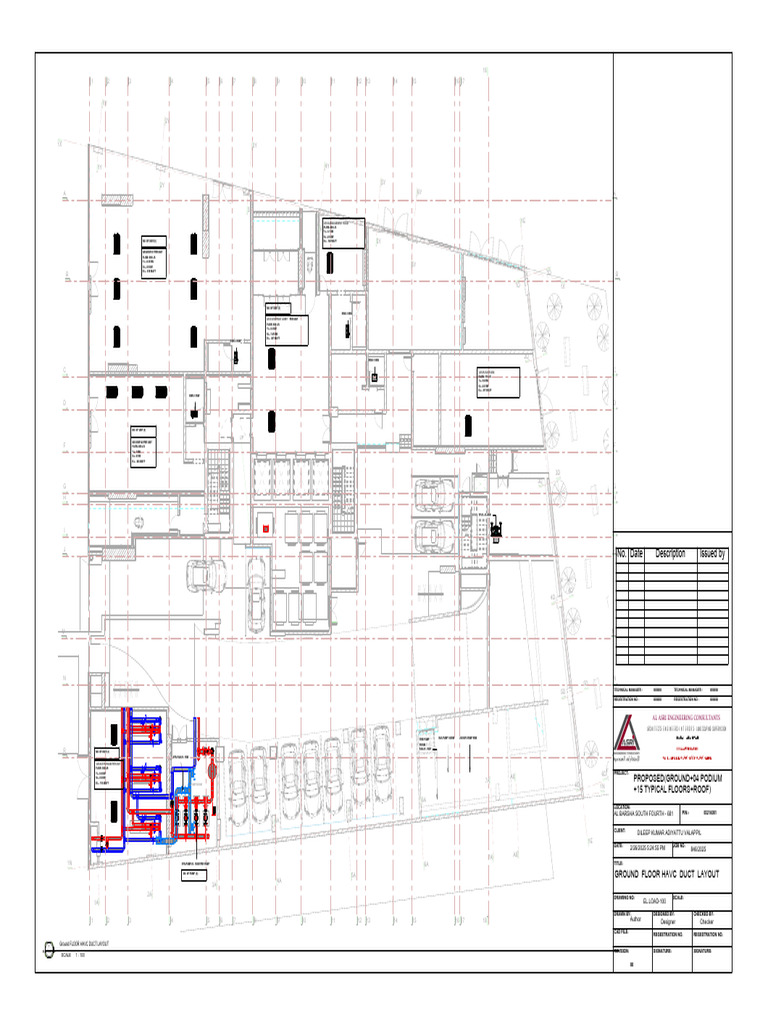 Ground Floor HVAC Duct Layout Plan | PDF