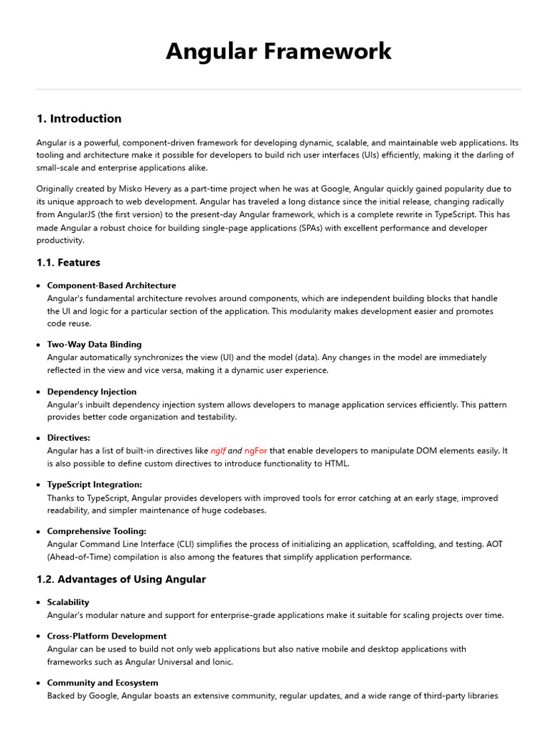 Introduction | PDF | Angular Js | Software Engineering