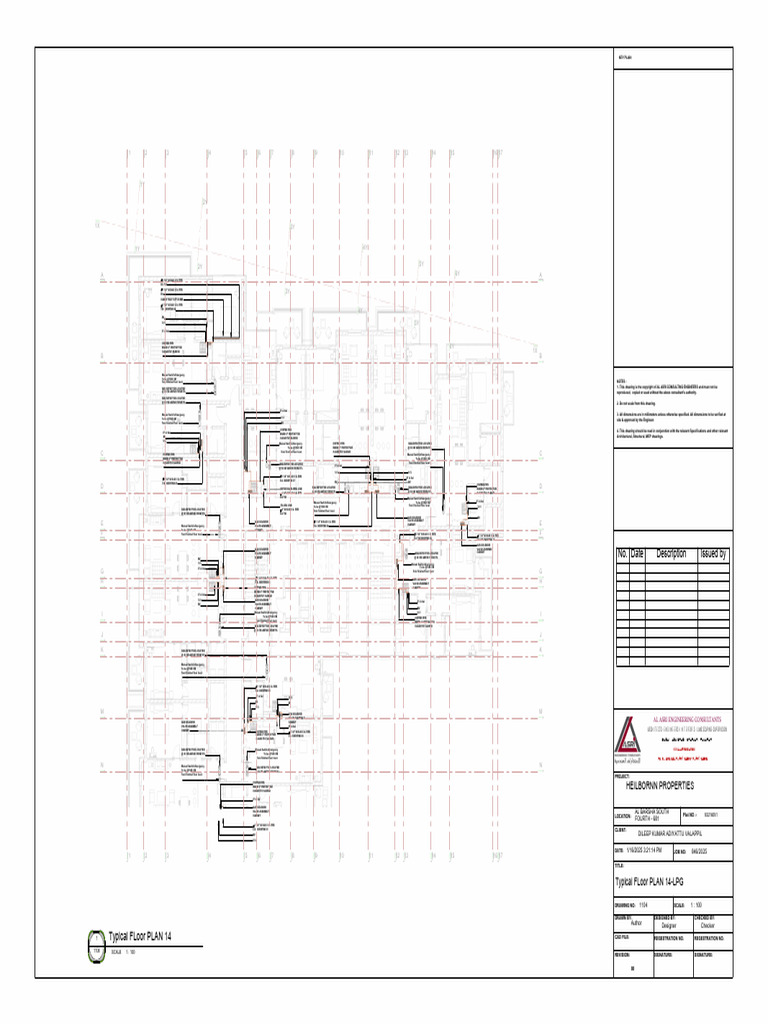 1104-Typical FLoor PLAN 14-LPG | PDF | Pipe (Fluid Conveyance) | Equipment
