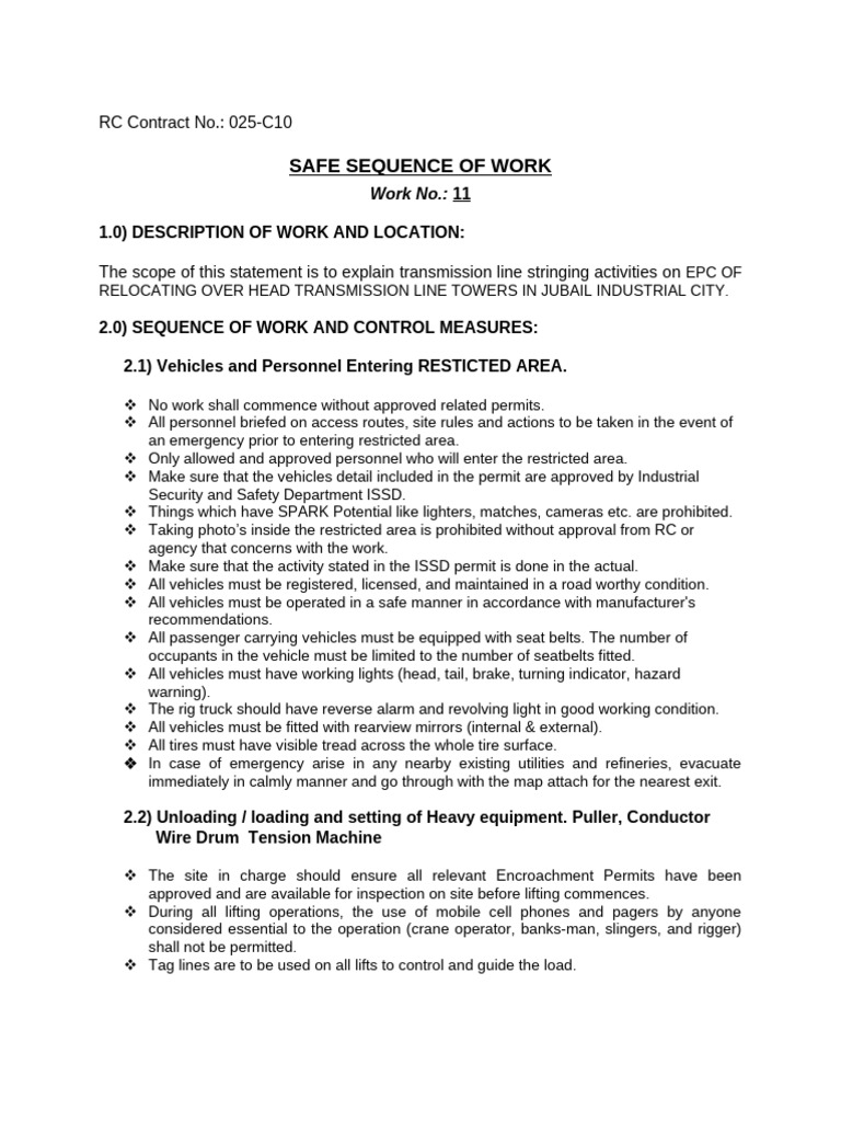 Step 5 - Safe Sequence of Work-Transmission Line Stringing Activities ...