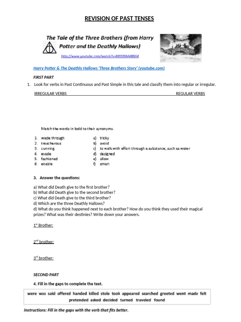 Tale of 3 Brothers - 3rd Eso | PDF