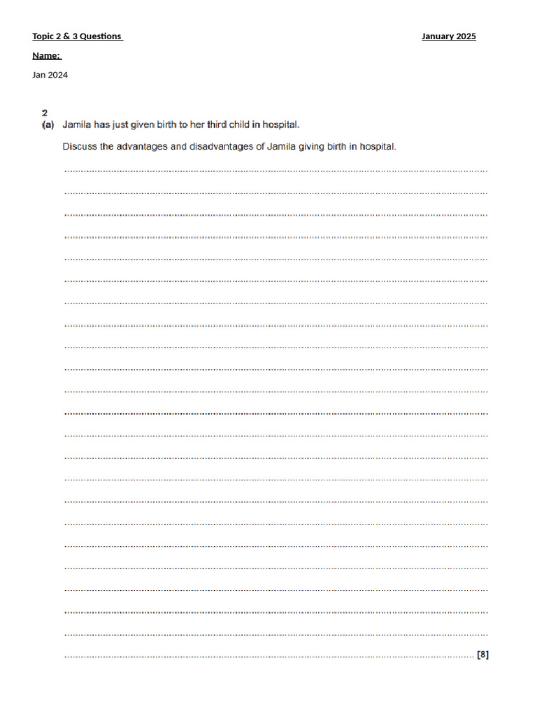 Topic 3 Exam Questions | PDF