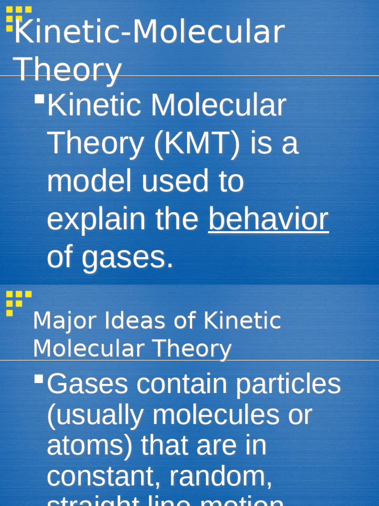 Understanding Kinetic Molecular Theory | PDF | Gases | Temperature
