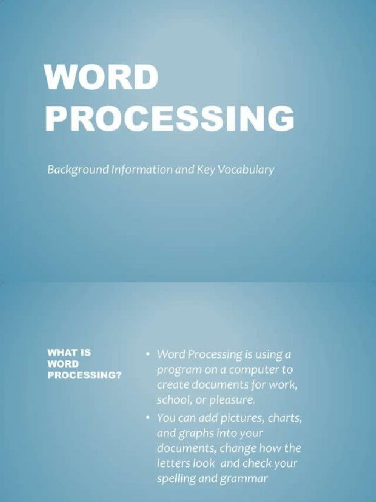 Word Processing 1 | PDF