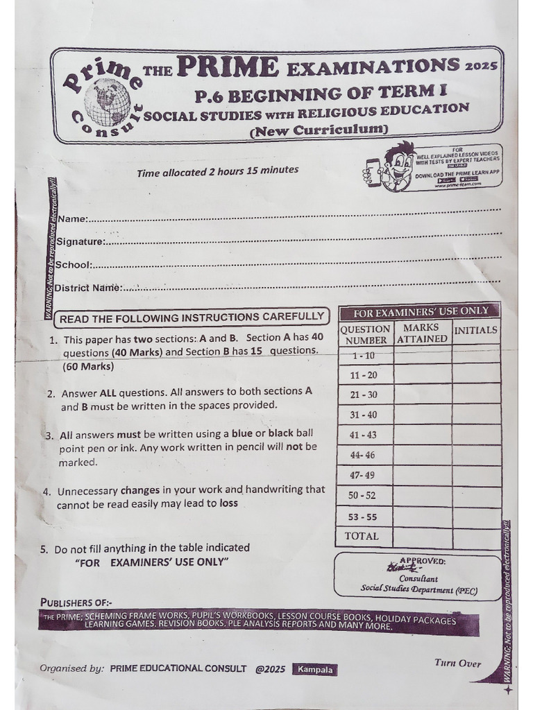 SST Bot Prime p6 2025 | PDF