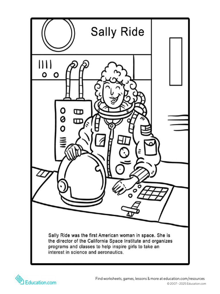 Sally Ride Coloring Page | PDF