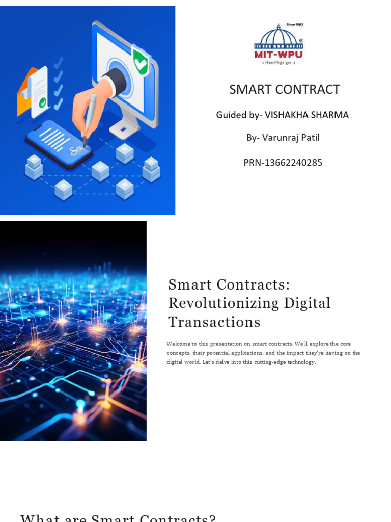 Smart Contracts Revolutionizing Digital Transactions | PDF