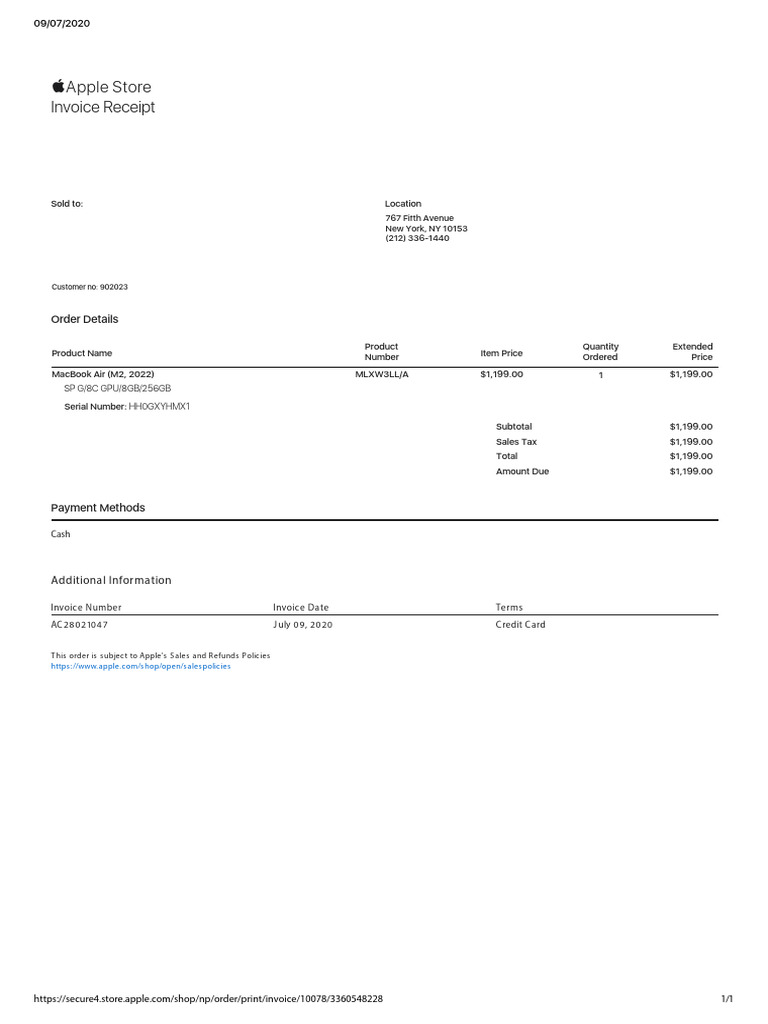 View Invoice Apple | PDF