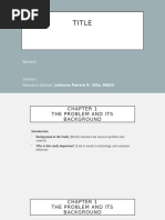 Title Defense Presentation Guide | PDF | Technology & Engineering
