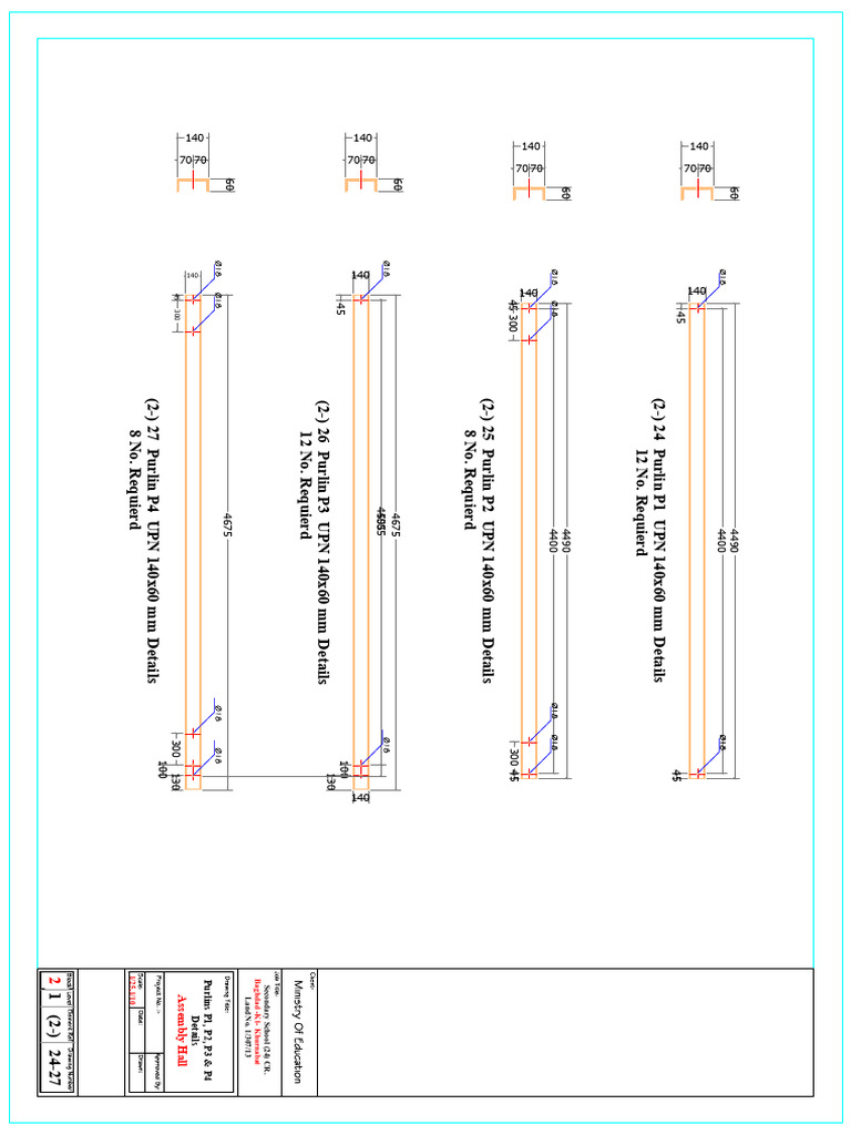 Purlin Details for Assembly Hall | PDF