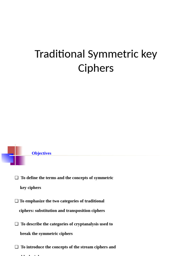BNKrcha-3 Unit 1. Traditional Symmetric Ciphers | PDF | Cipher | Cryptanalysis