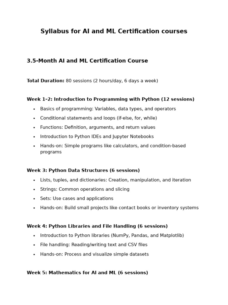 IEC Artificial Intelligence Syllabus | PDF | Machine Learning | Deep Learning
