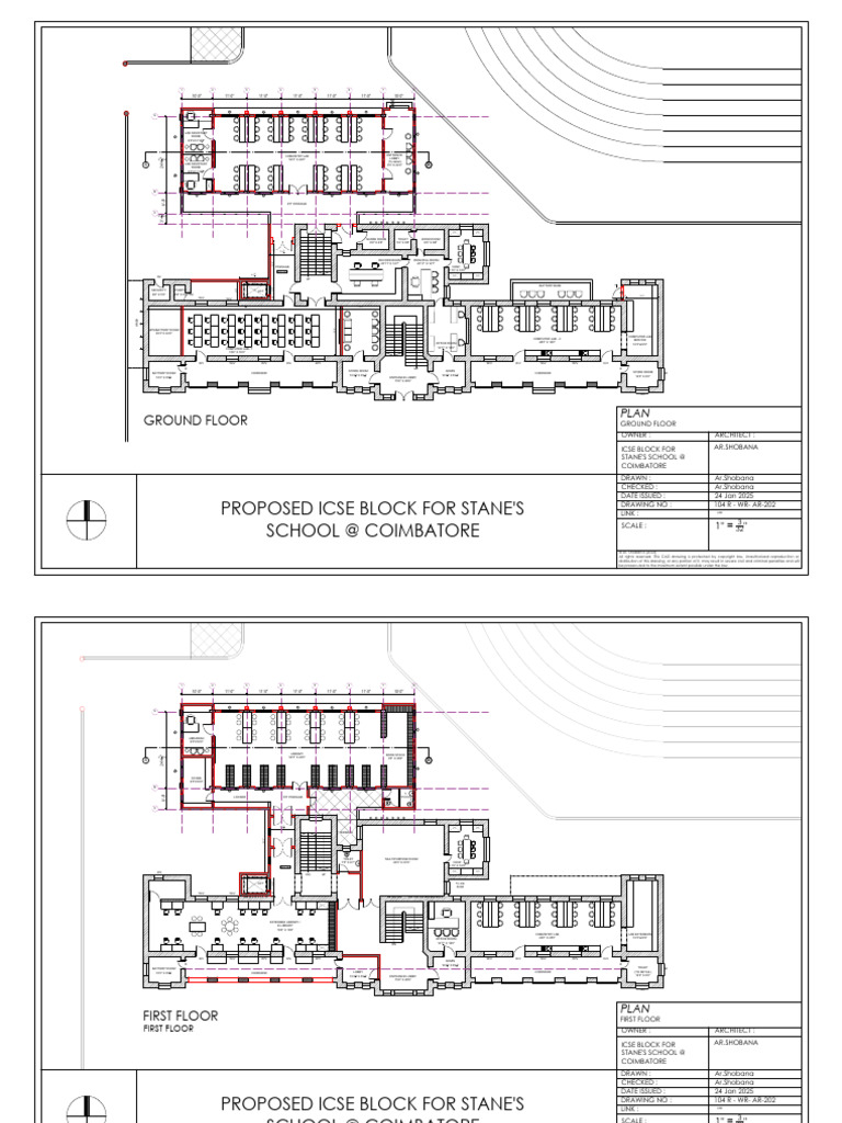 Icse Block - Floor Plans & Section | PDF