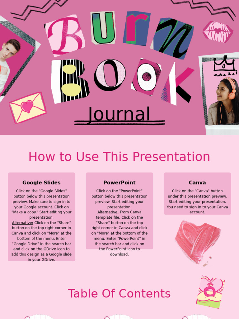 Doodle Cutouts Burn Book Journal | PDF | Online Services | Software