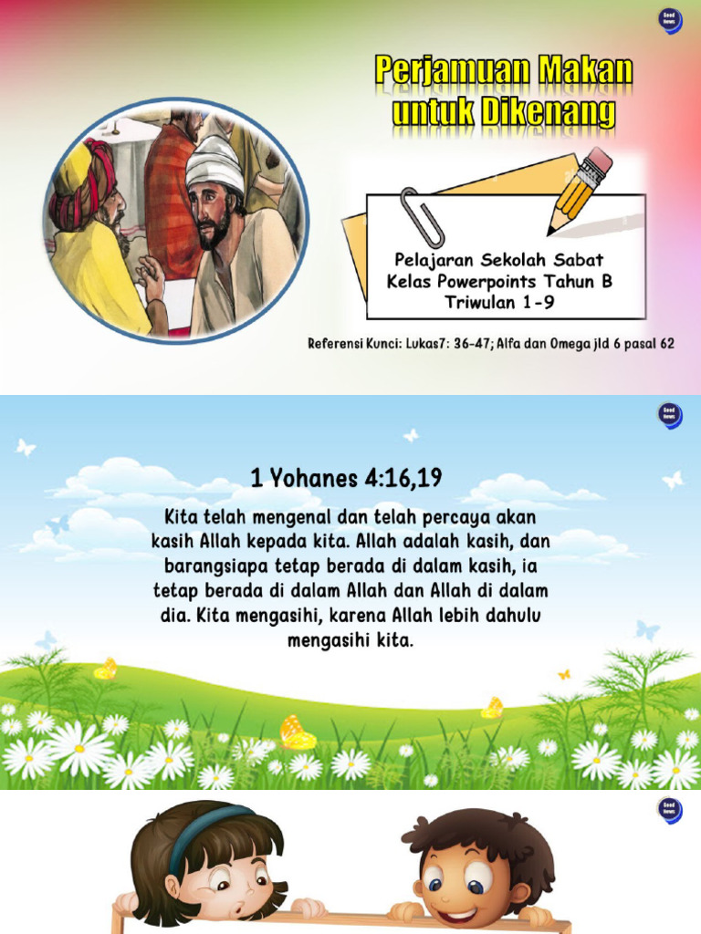 9. Pelajaran Sekolah Sabat Kelas Powerpoints Tahun B, Triwulan 1, 2024- Sabat 9 | PDF