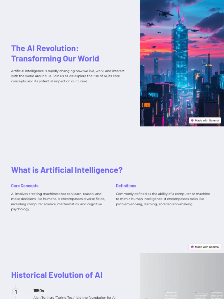 The AI Revolution Transforming Our World | PDF | Artificial ...