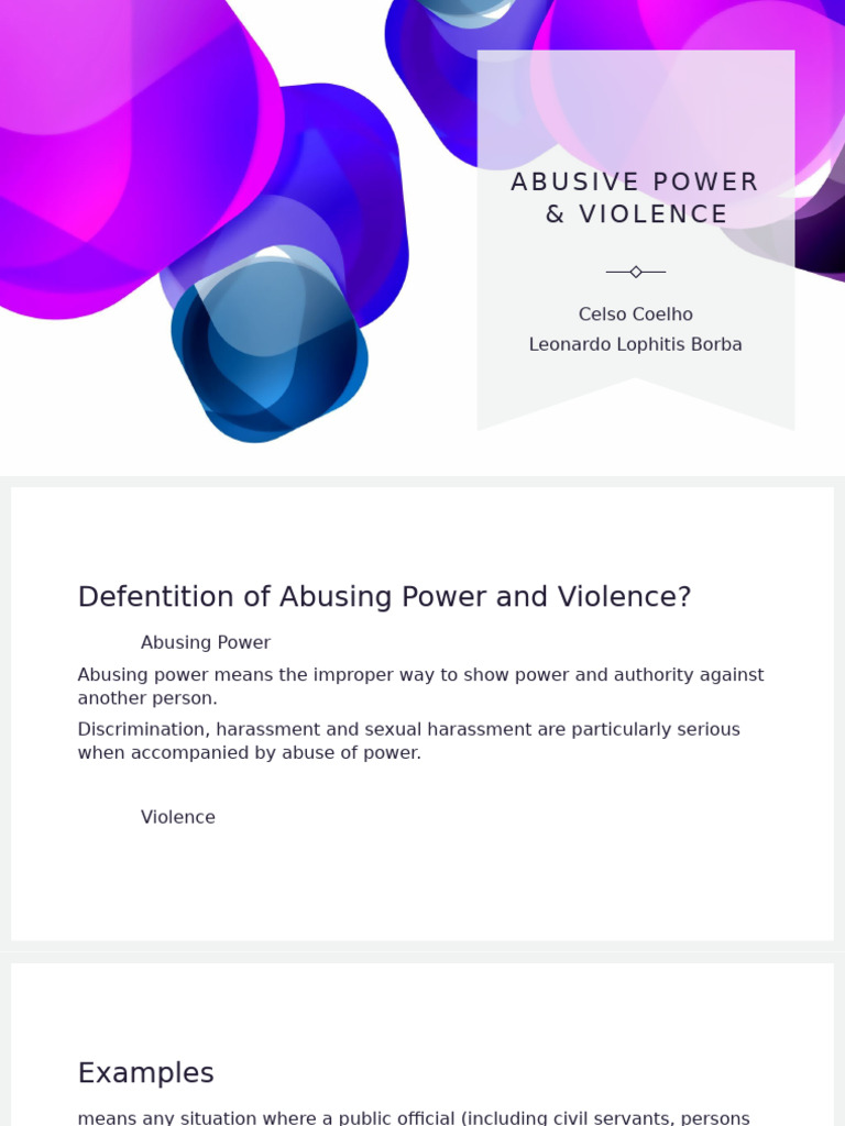 Abusive Power & Violence | PDF