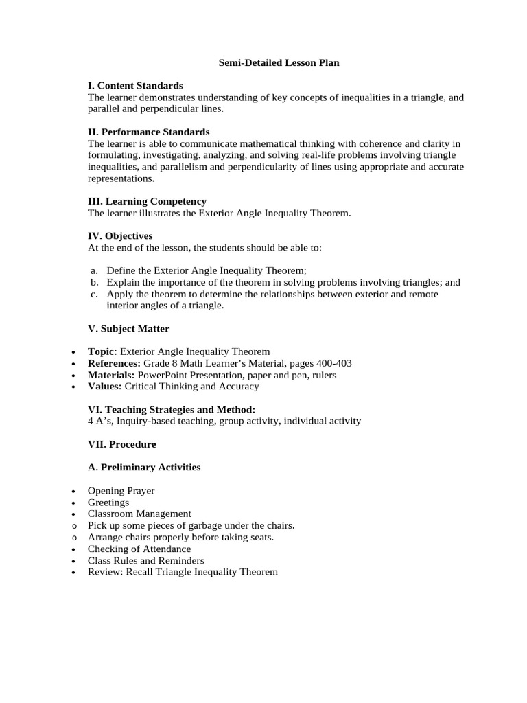 Exterior Angle Inequality Theorem | PDF | Triangle | Angle