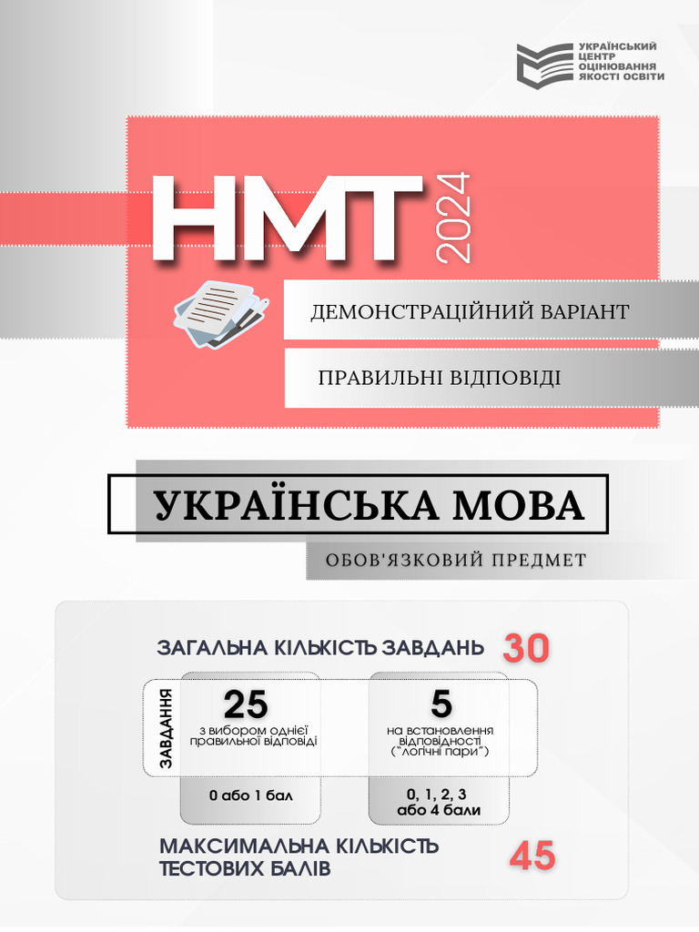 NMT 2024-Ukr Mova-Demo Cajt | PDF