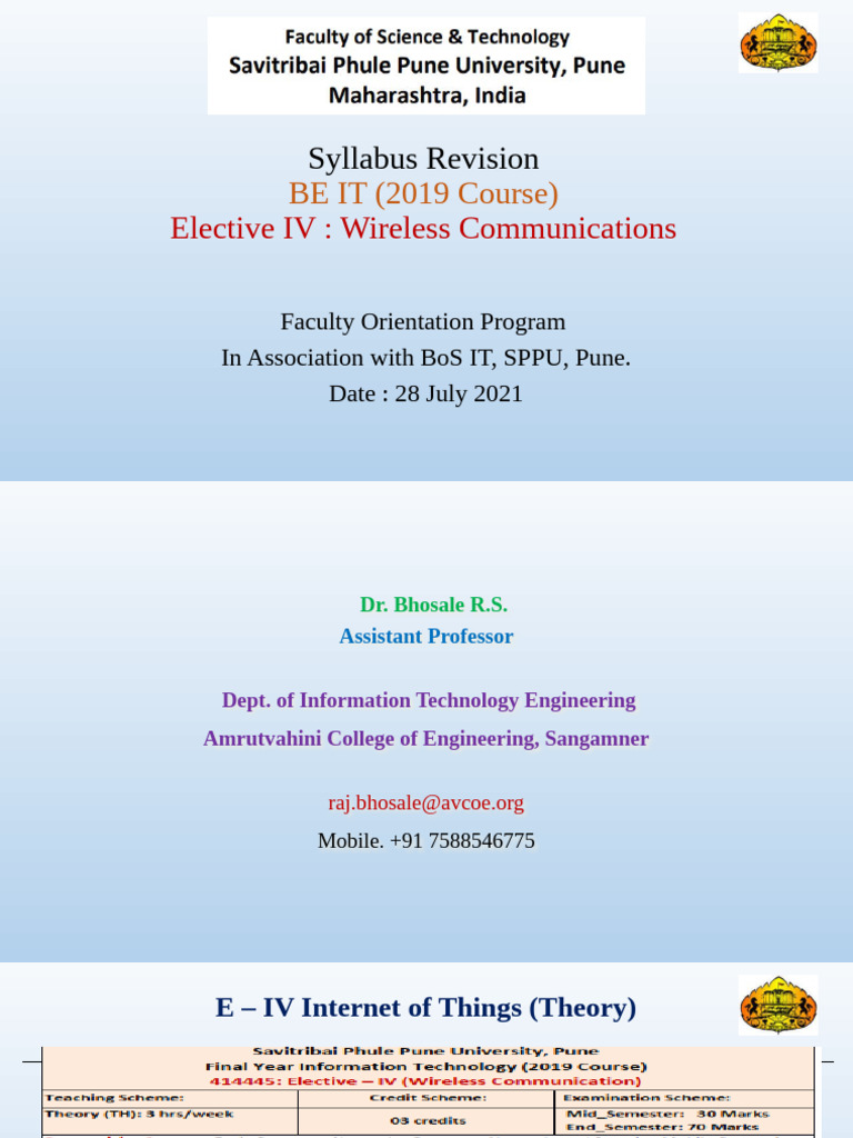 Syllabus_Revision_Unit_6_El-IV- Wireless Communication | PDF | Radio ...