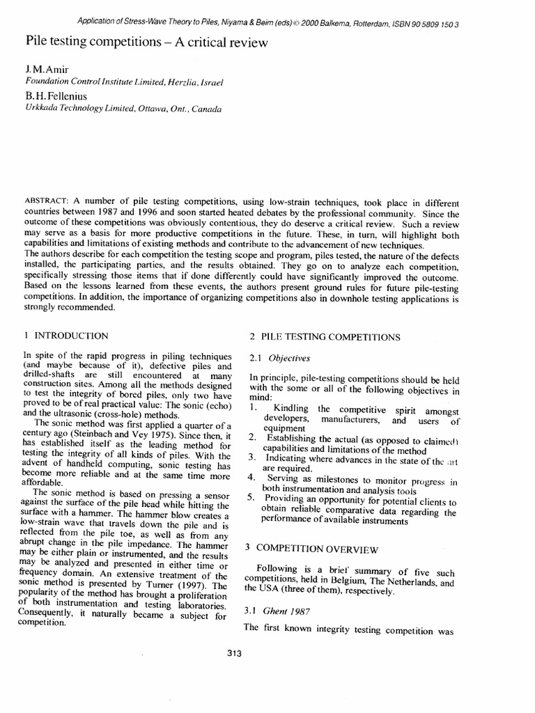 Amir Fellenius 2000 | PDF