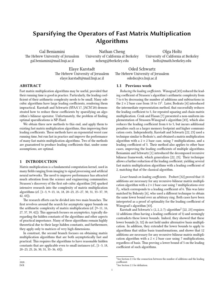 Read Various Algorithms Listed | PDF | Matrix (Mathematics ...