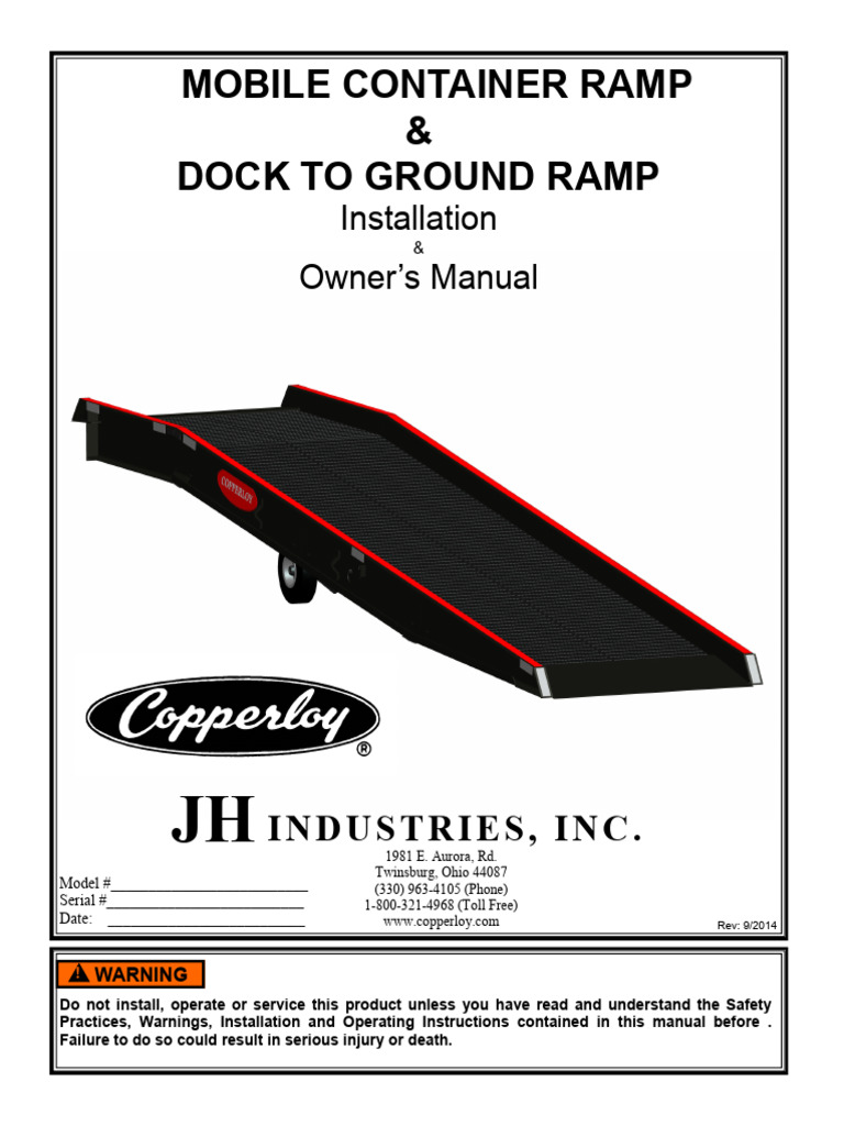 Mobile Yard Ramp Manual 9 18 14 2 | PDF | Axle | Leak