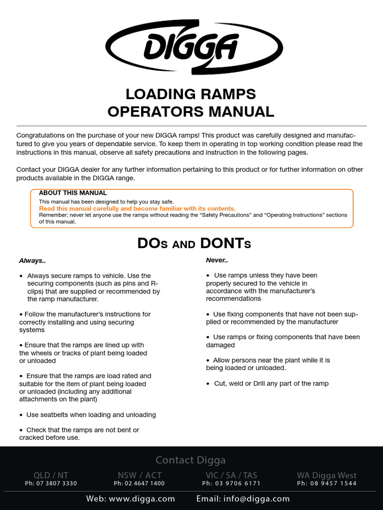 PM 000099 Ramps CLM Operators Manual | PDF | Manufactured Goods | Vehicles