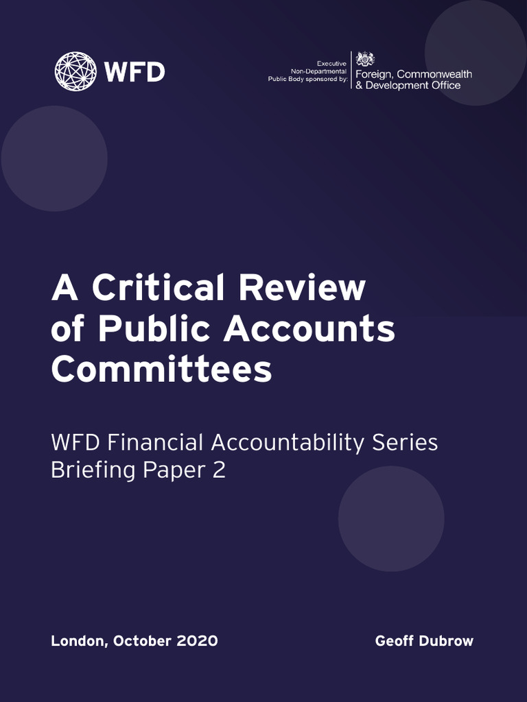 A Critical Review of Public Accounts Committees | PDF | Audit | Governance