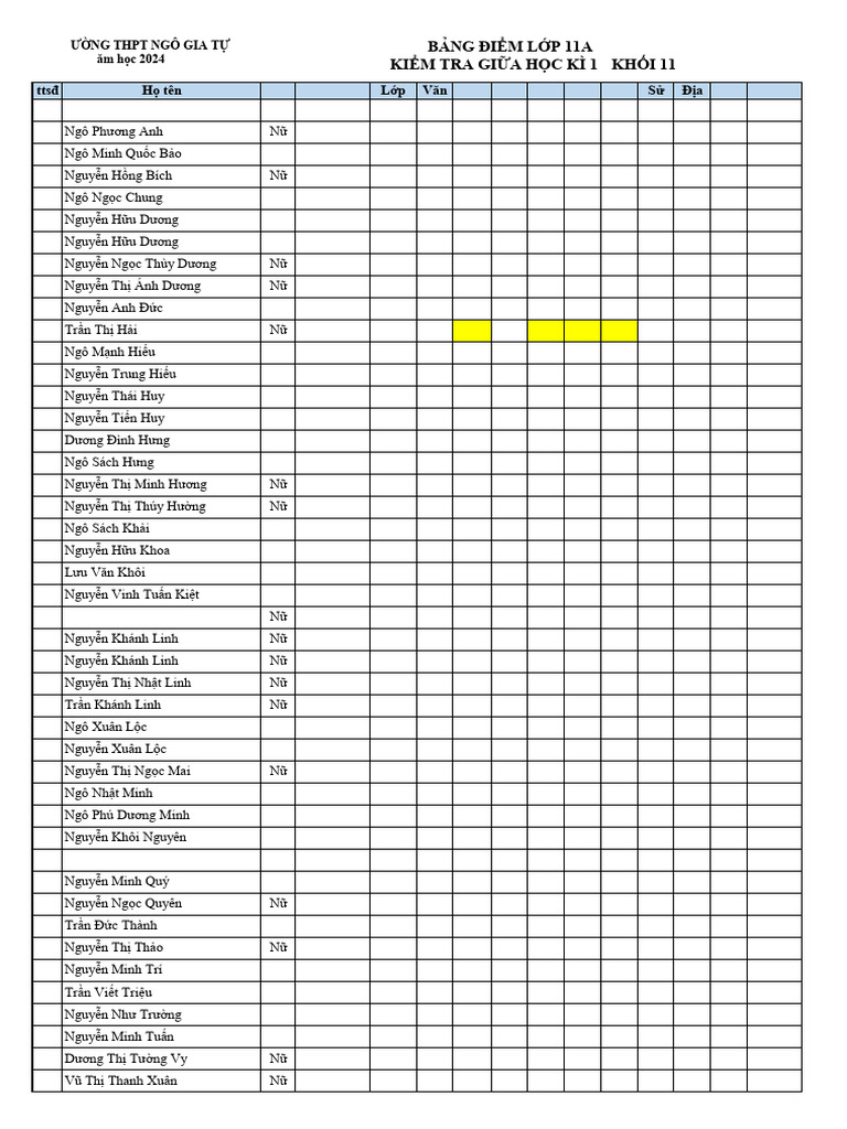 Bang Diem GHK1 K11.OK | PDF